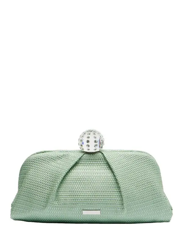 AQUAZZURA Tequila Embellished Clutch - Green