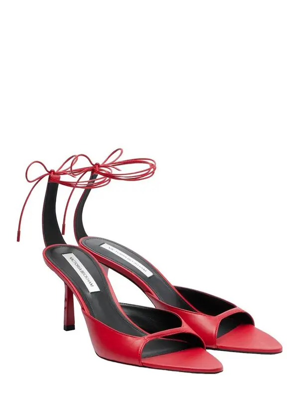Victoria Beckham Eliza 75 Leather Sandals - Red