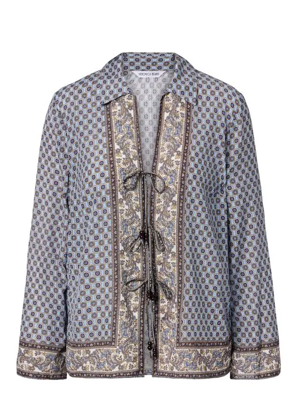 Veronica Beard Eva Printed Blouse - Blue
