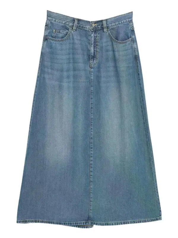 JNBY A-line Skirt With Logo Patch - Blue