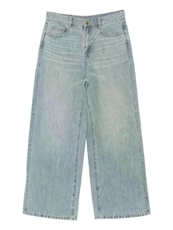 JNBY Pin-embellished Wide-leg Jeans - Blue