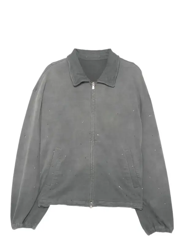 CROQUIS Paint Splatter Zip-up Jacket - Grey