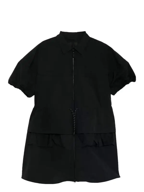 JNBY Drawstring Puff-sleeve Dress - Black