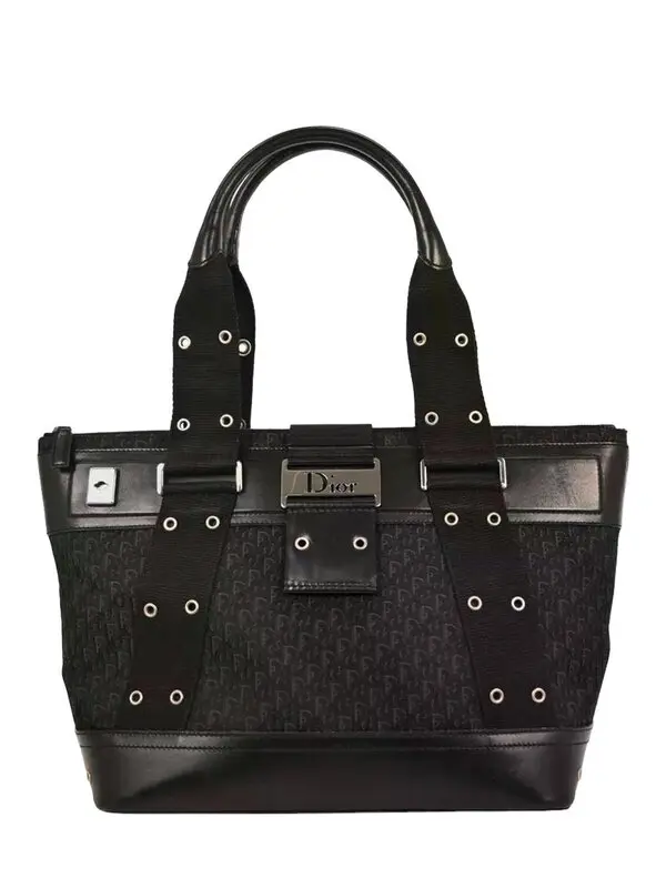 Dior 2002 Trotter Street Chic Tote Bag - Black