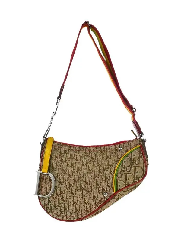 Dior 2004 Trotter Saddle Shoulder Bag - Neutrals