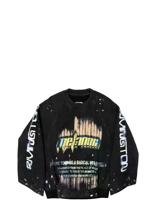 RIVINGTON ROI REBIS Radical Paper Long-sleeve Sweatshirt - Black