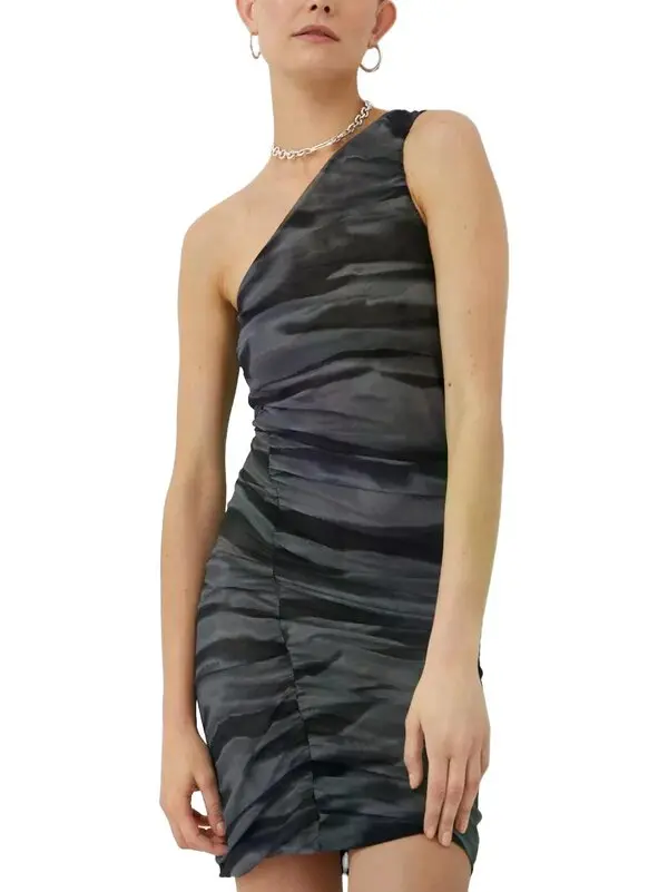 SAMSOE SAMSOE One-shoulder Mini Dress - Grey