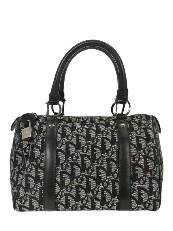 Dior 2003 Trotter Duffle Tote Bag - Black