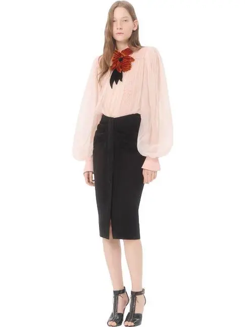 Valentino Garavani Suede Skirt - Black