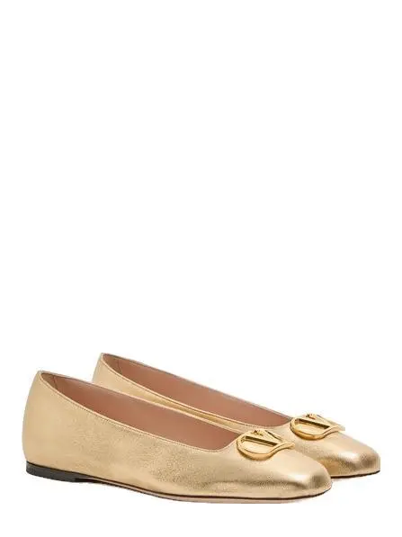 Valentino Garavani Vlogo Signature Ballerinas - Gold