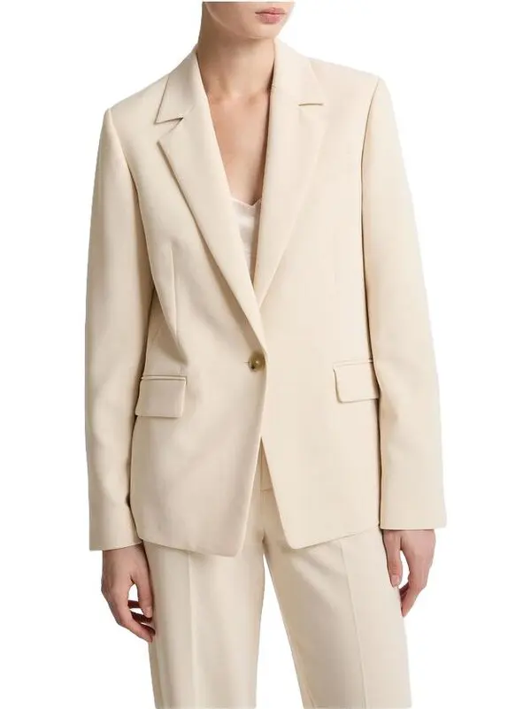 Vince Soft Sculpture Single-breasted Blazer - Neutral / White