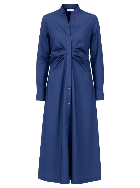 CALLAS MILANO Genny Long Sleeve Shirt Dress - Blue