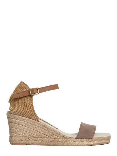 MENINA STEP Jimena Single Band Wedge Sandal - Natural