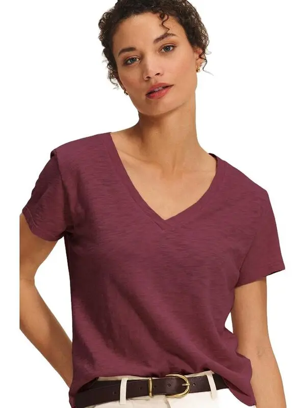Velvet By Graham & Spencer Elisha Tee - Burgundy