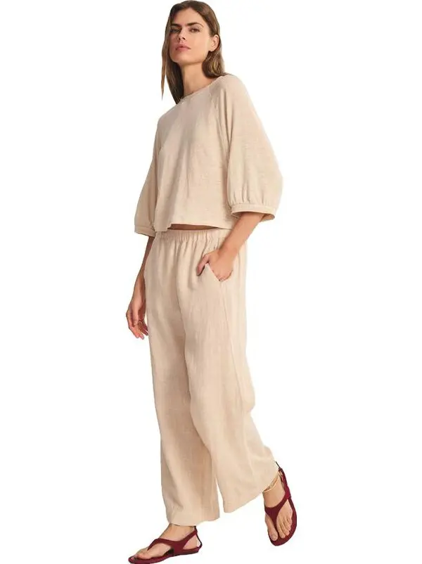 Velvet By Graham & Spencer Lola Linen Wide Leg Pants - Red