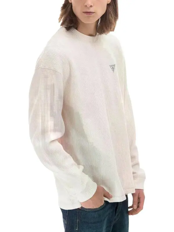 Guess Logo Waffle T-shirt - Neutrals