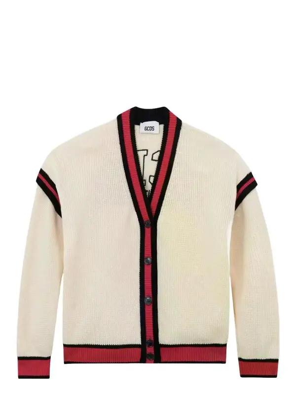 Gcds Logo-print Cardigan - Neutrals