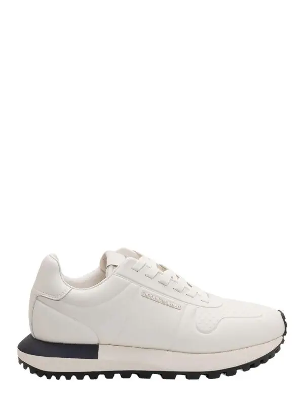Emporio Armani Leather Sneakers - White