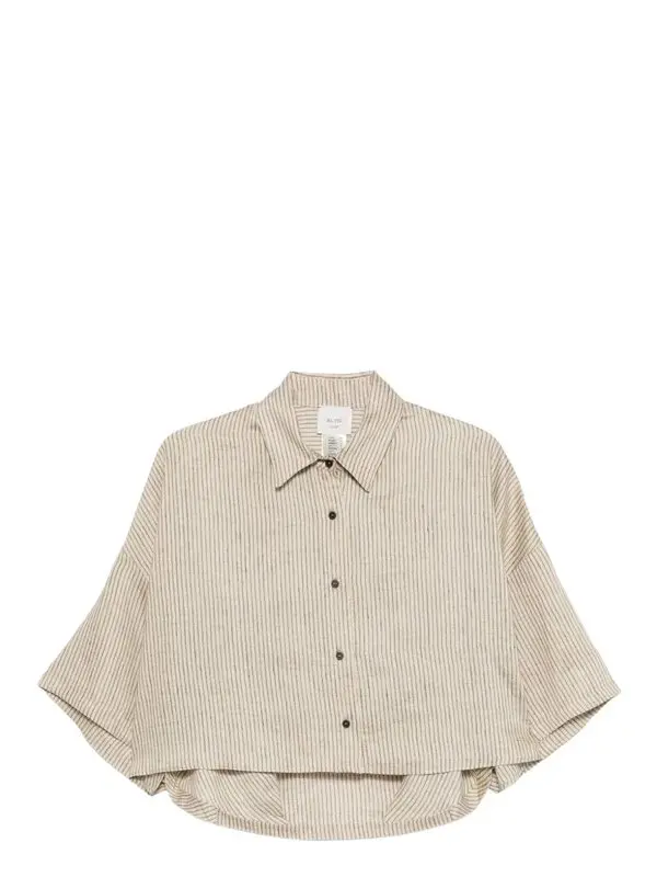 ALYSI Striped Shirt - White