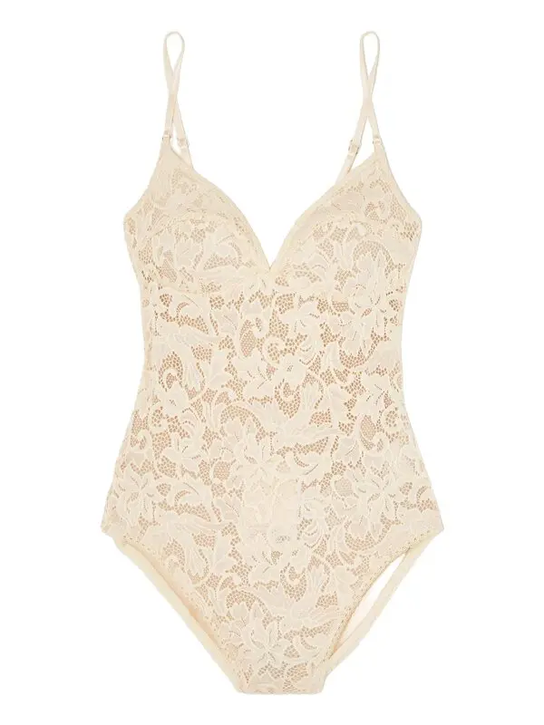 Zimmermann Corded Lace Bodysuit - Cream