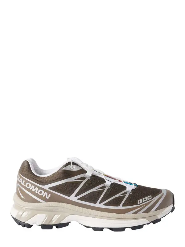 SALOMON Xt-6 Rubber-trimmed Mesh Sneakers - Brown