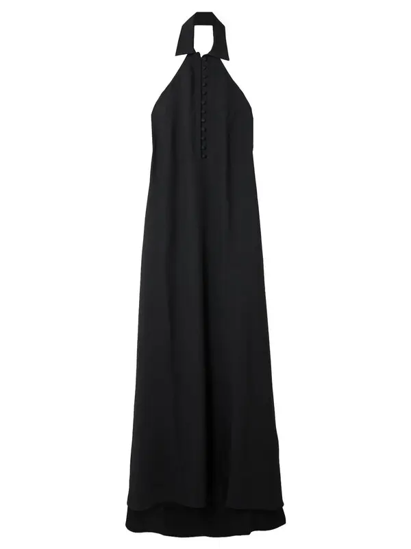 TALLER MARMO Barbara Open-back Crepe Gown - Black