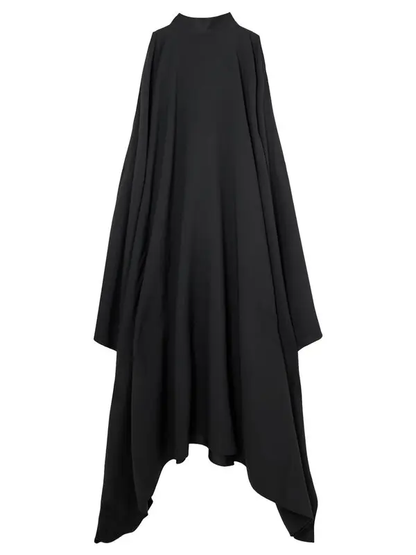 TALLER MARMO Aga Tie-detailed Draped Gown - Black