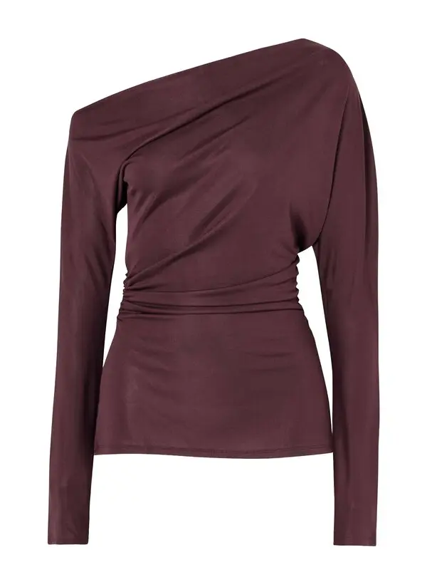 Tove Blake Draped Top - Dark Purple