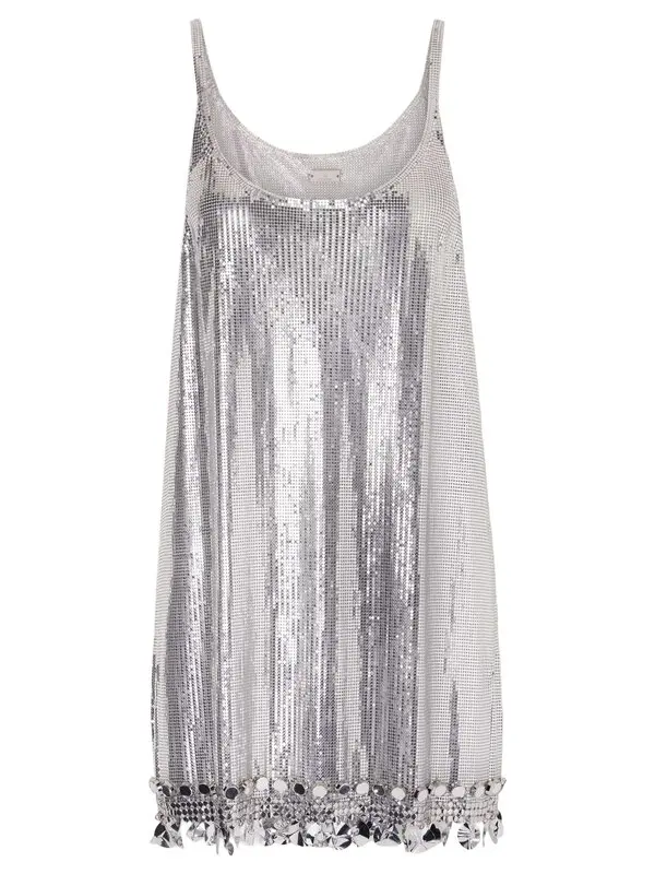 Rabanne Chainmail Mini Dress - Silver