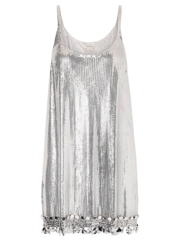 Rabanne Chainmail Mini Dress - Silver