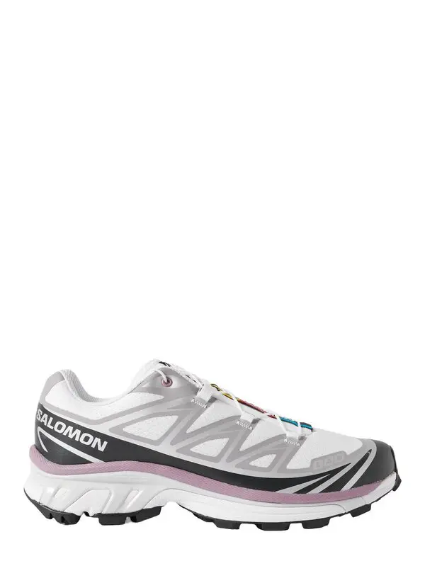 SALOMON Xt-6 Rubber-trimmed Mesh Sneakers - White