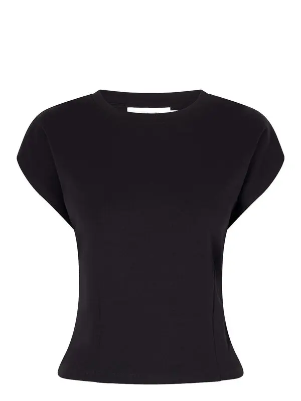 Proenza Schouler White Label Reeva Organic Cotton-jersey T-shirt - Black