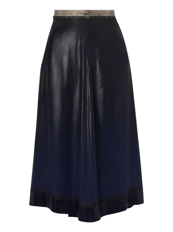 MAISON MARGIELA Ombré Satin Midi Skirt - Black