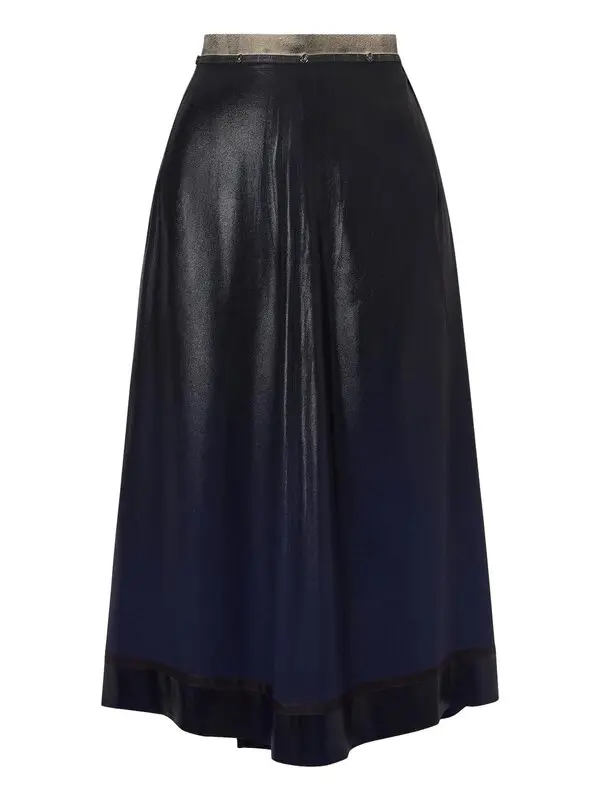 MAISON MARGIELA Ombré Satin Midi Skirt - Black