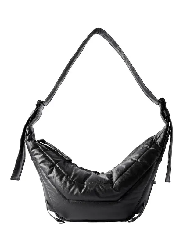 LEMAIRE Soft Game Small Quilted Coated-cotton Shoulder Bag - Black