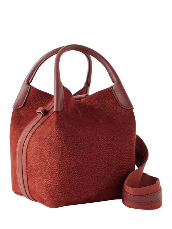 Loro Piana Bale Small Tote - Dark Brown