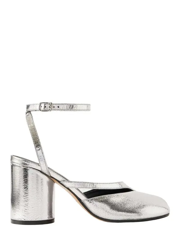 MAISON MARGIELA Tabi Split-toe Leather Sandals - Silver