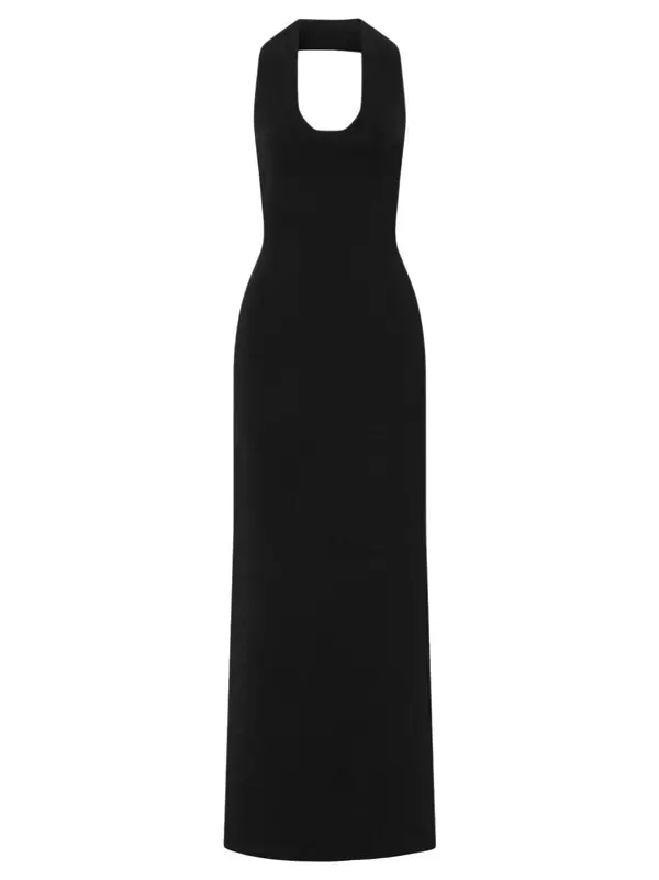 Khaite Mahi Knitted Halterneck Maxi Dress - Black