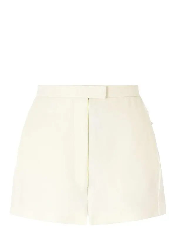 Khaite Blane Linen Shorts - Neutral