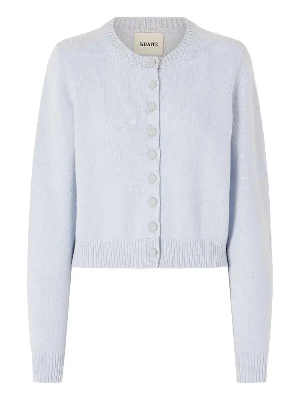 Khaite Everheart Cashmere Cardigan - Light Blue