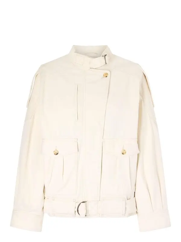 Isabel Marant Isalya Belted Denim Jacket - Ecru