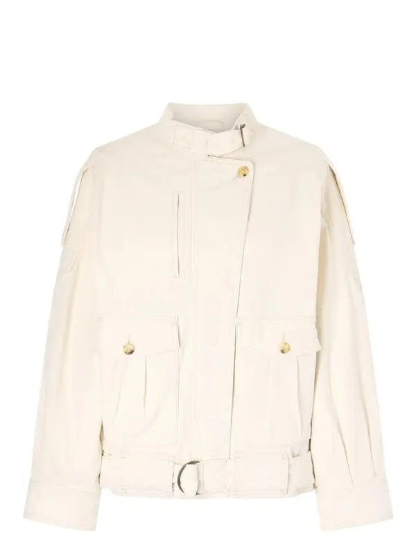 Isabel Marant Isalya Belted Denim Jacket - Ecru