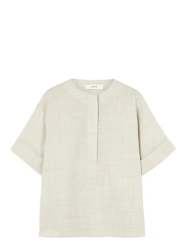 JOSEPH Yani Wool-twill Blouse - Neutrals