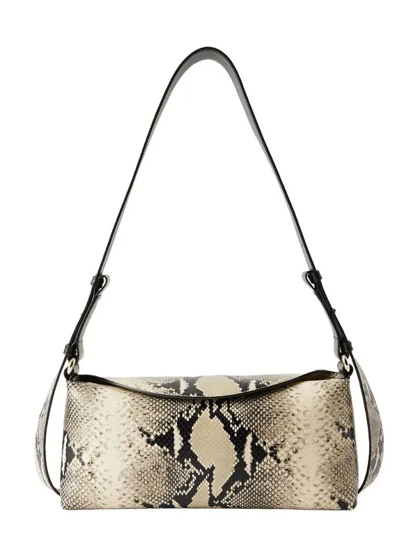 Erdem East West Bloom Snake-effect Leather Shoulder Bag - Snake Print