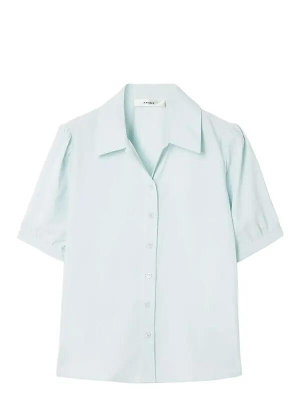 FRAME Cotton-corduroy Blouse - Light Blue