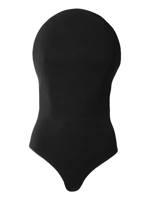 Alaïa Strapless Jersey Bodysuit - Black