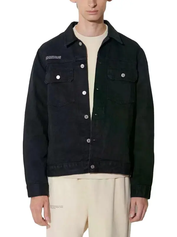 PANGAIA Buttoned Denim Jacket - Black