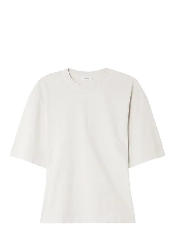 AGOLDE Storey Cotton-jersey T-shirt - Neutrals