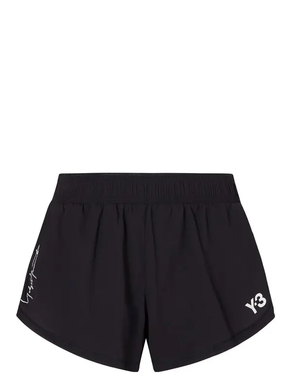 ADIDAS ORIGINALS Y-3 Printed Crinkled-shell Shorts - Black