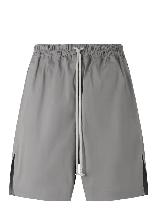 Rick Owens Straight-leg Stretch-cotton Poplin Shorts - Gray